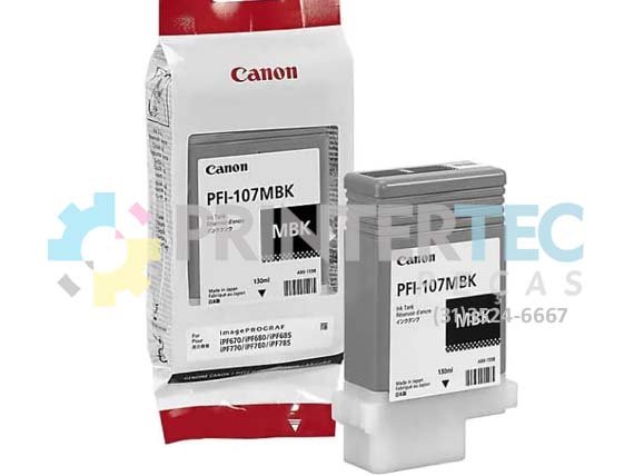 CARTUCHO CANON IPF 670 / 680 / 770 780 130ML BLACK MATTE