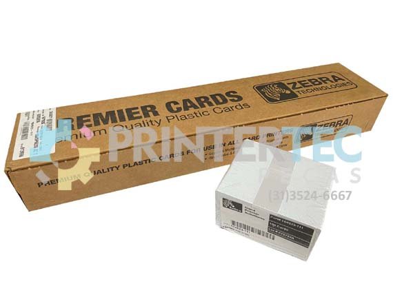 CARTÃO ZEBRA PREMIUM PVC BRANCO KIT 500PCS